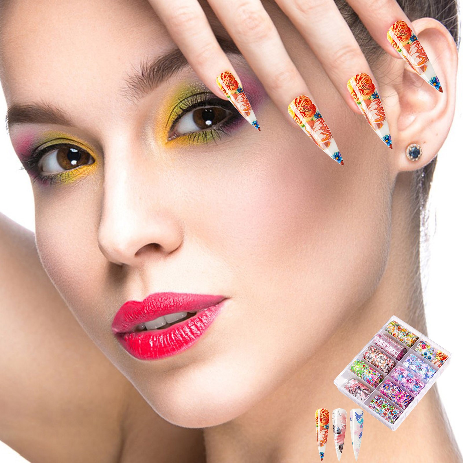 Melotizhi Cute Nail Stickers Decals Gel Nail Art Design Kit Nail ...