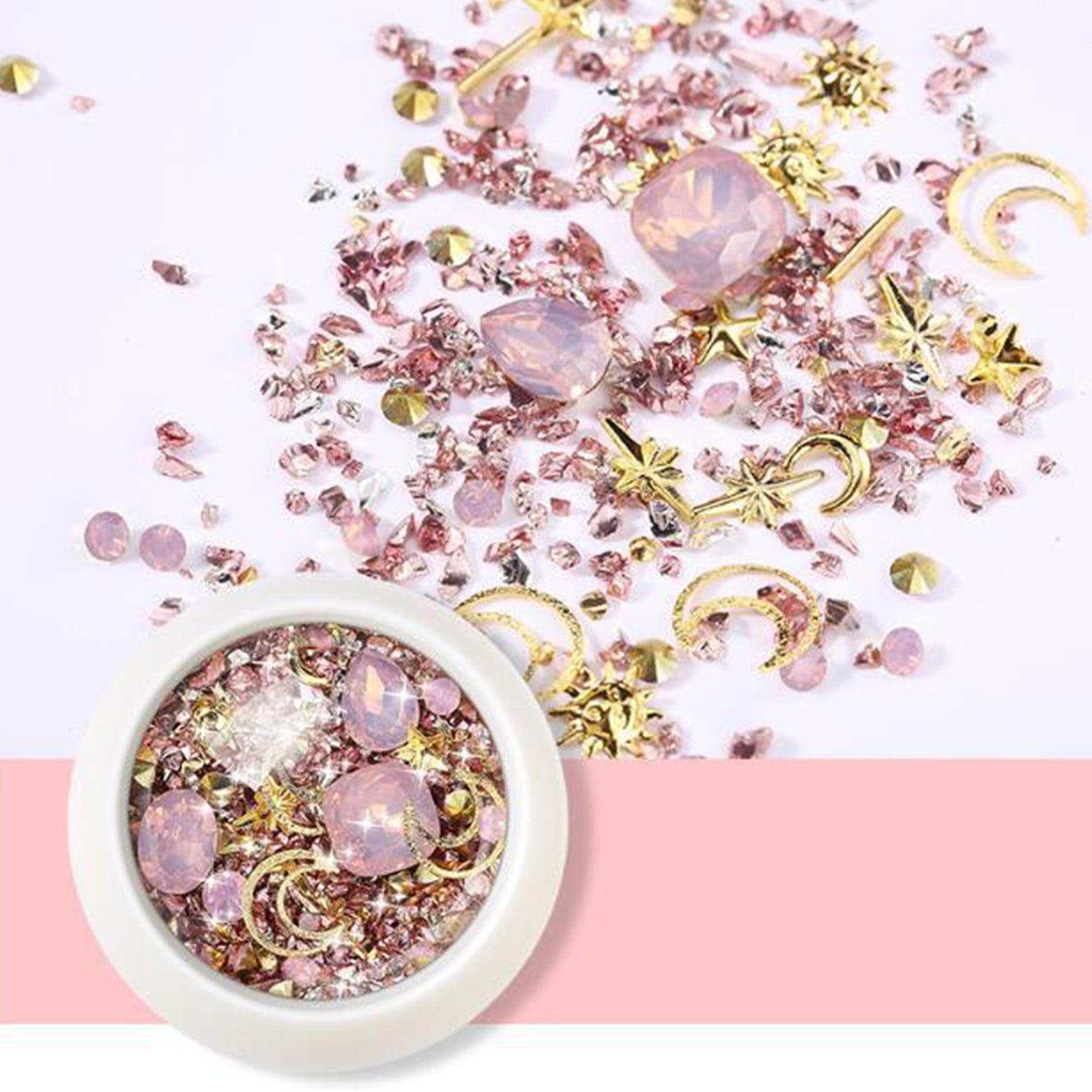 Melotizhi Nail Art Rhinestones 3D Nail Crystals Nail Art Mix Size Nail ...