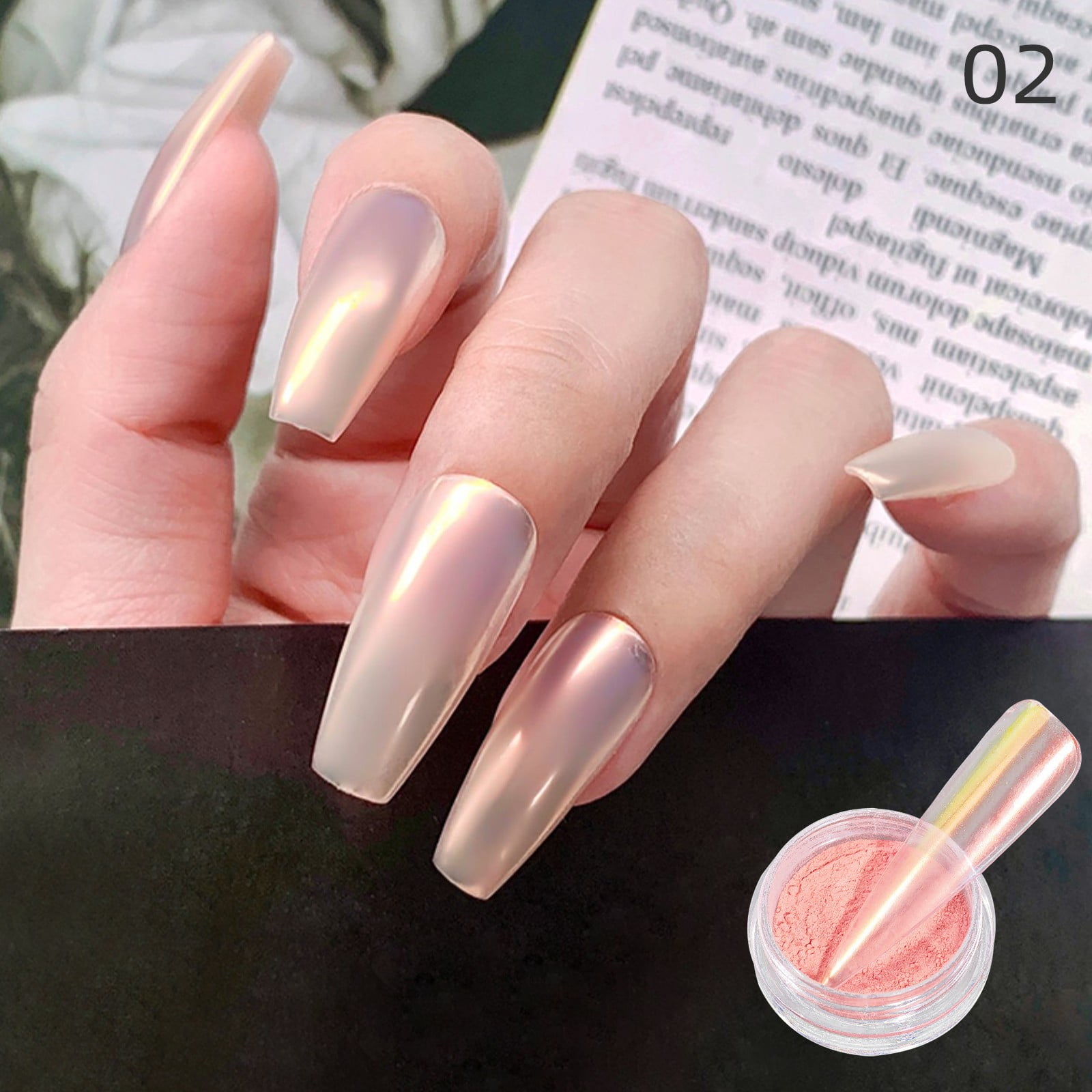Melotizhi Nail Neon Powder Rainbow Powder Color Ice Transparent Powder ...