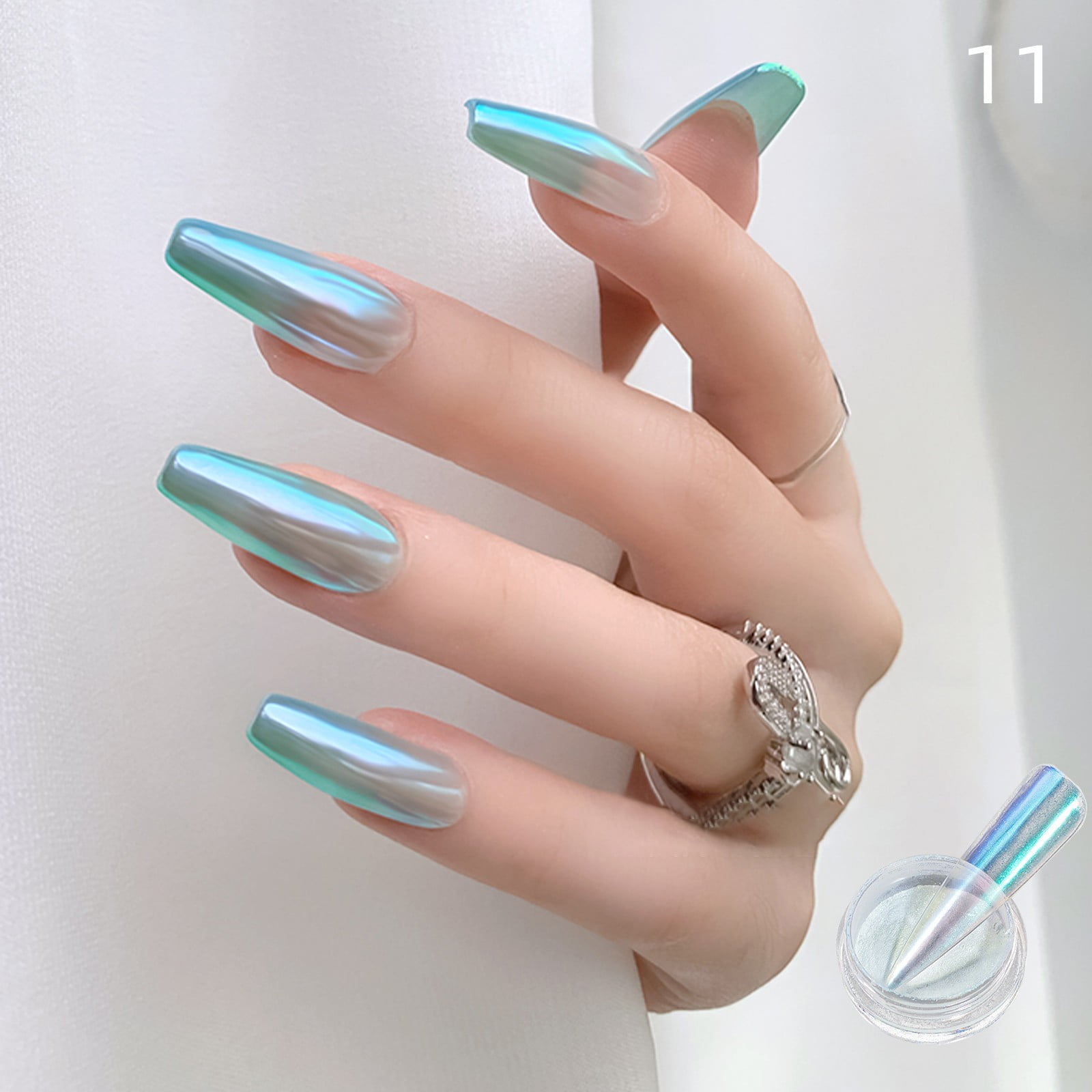 Melotizhi Nail Neon Powder Rainbow Powder Color Ice Transparent Powder ...