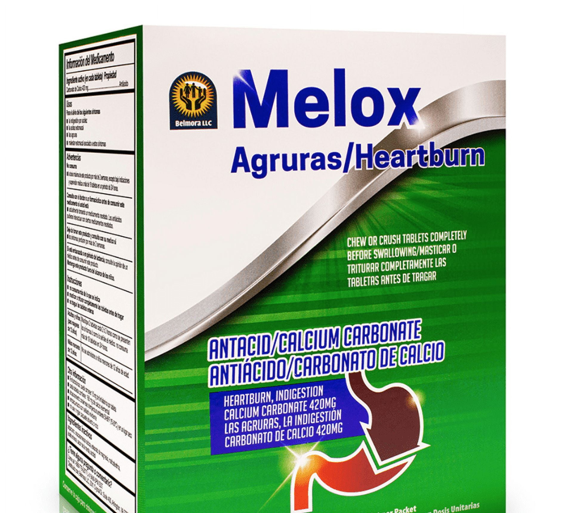 Melox- Heartburn/ Agruras (100 Caps) - Walmart.com