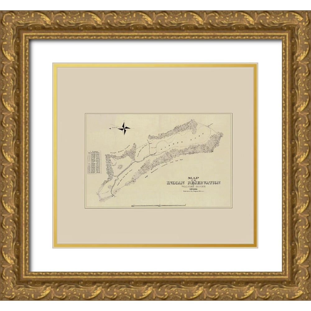 Melroe 29x26 Gold Ornate Wood Framed with Double Matting Museum Art ...