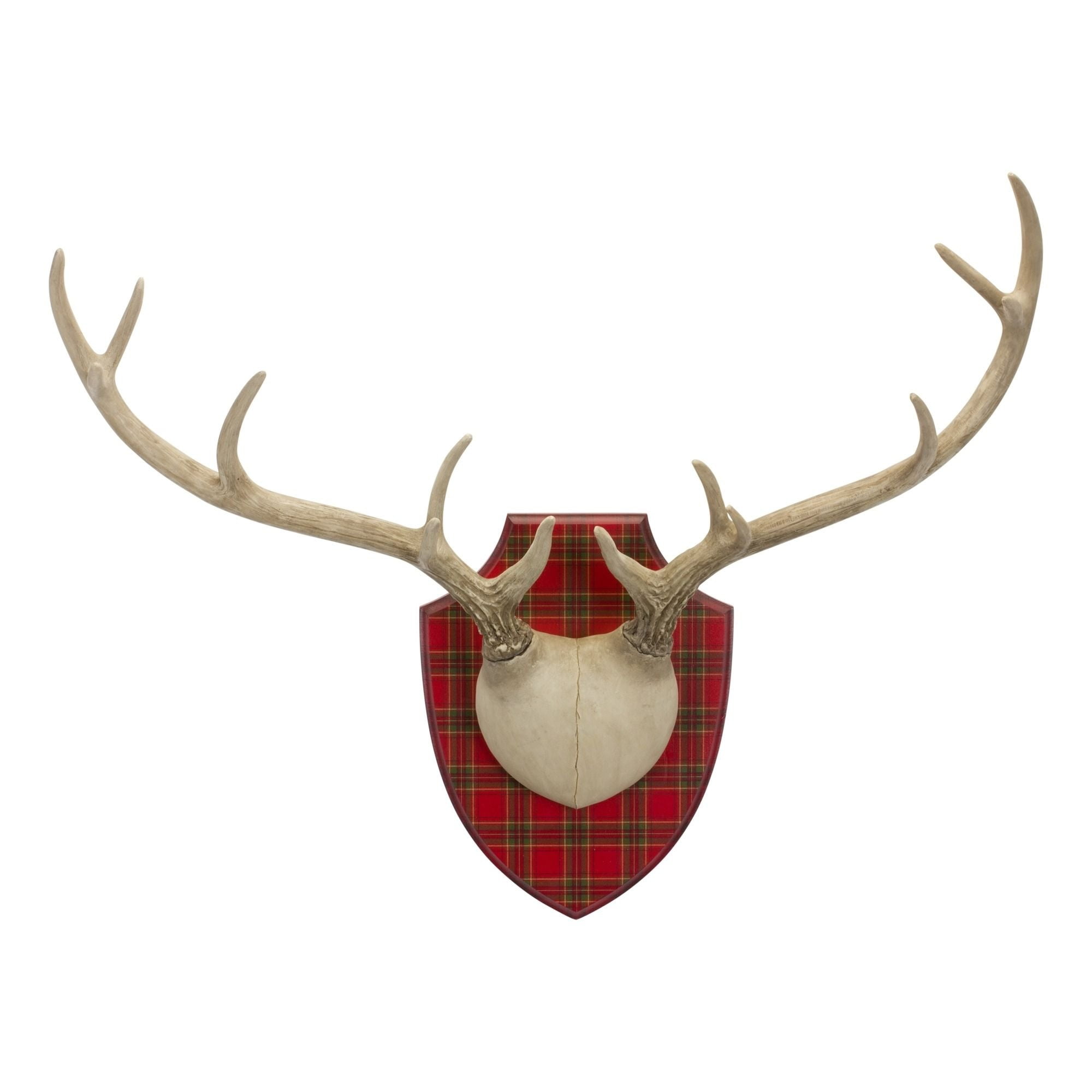 Melrose 27.5" Plaid Reindeer Antler Mount Christmas Wall Decoration ...