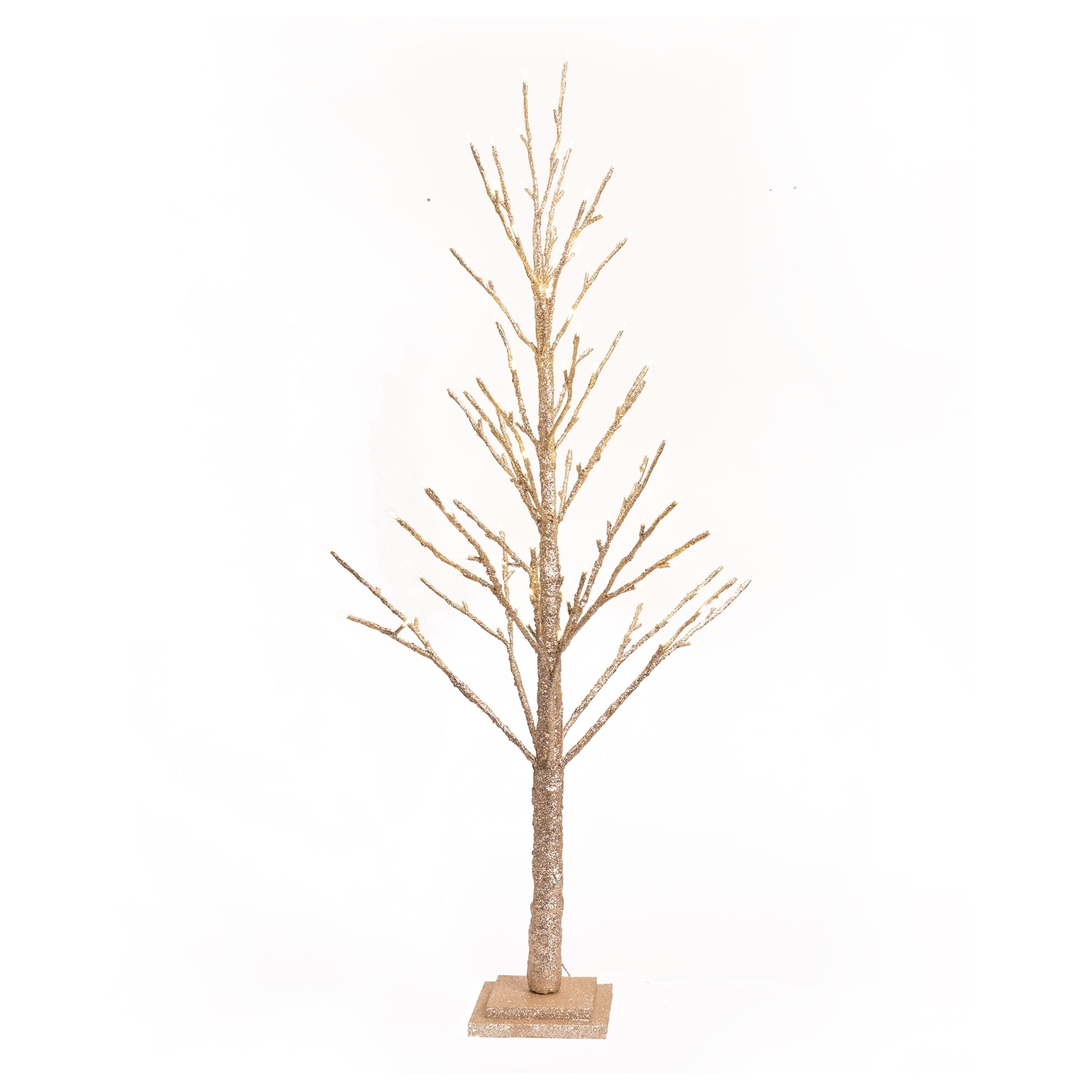 Melrose 4' Gold LED Lighted Christmas Twig Tree - Walmart.com