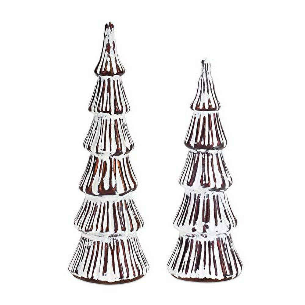 Melrose 83733 Tree Set of 2, 10-inch Height and 12-inch Height, Glass ...
