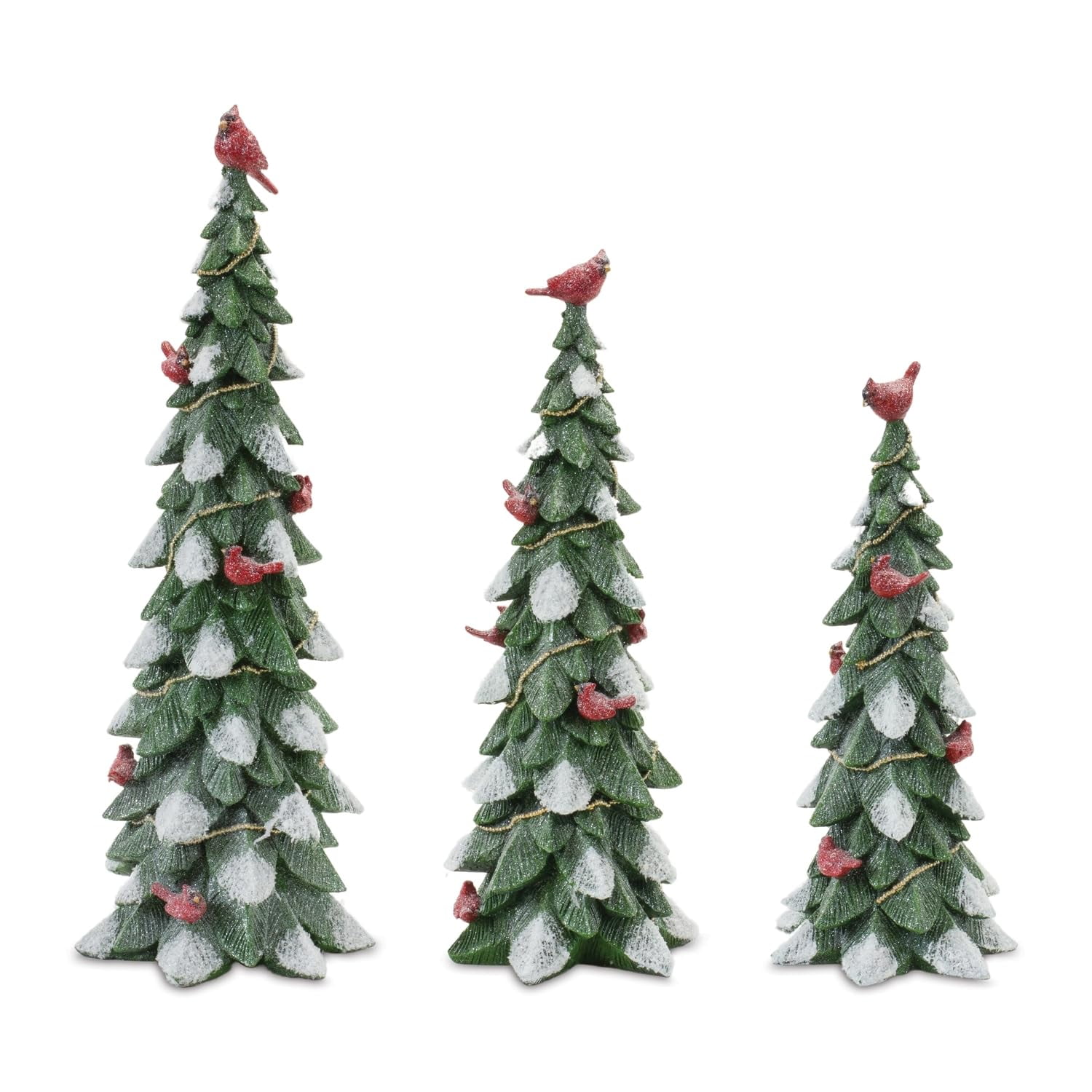 Melrose 86334 Tree with Cardinal Figurine, Set of 3, 18.5-inch Height ...