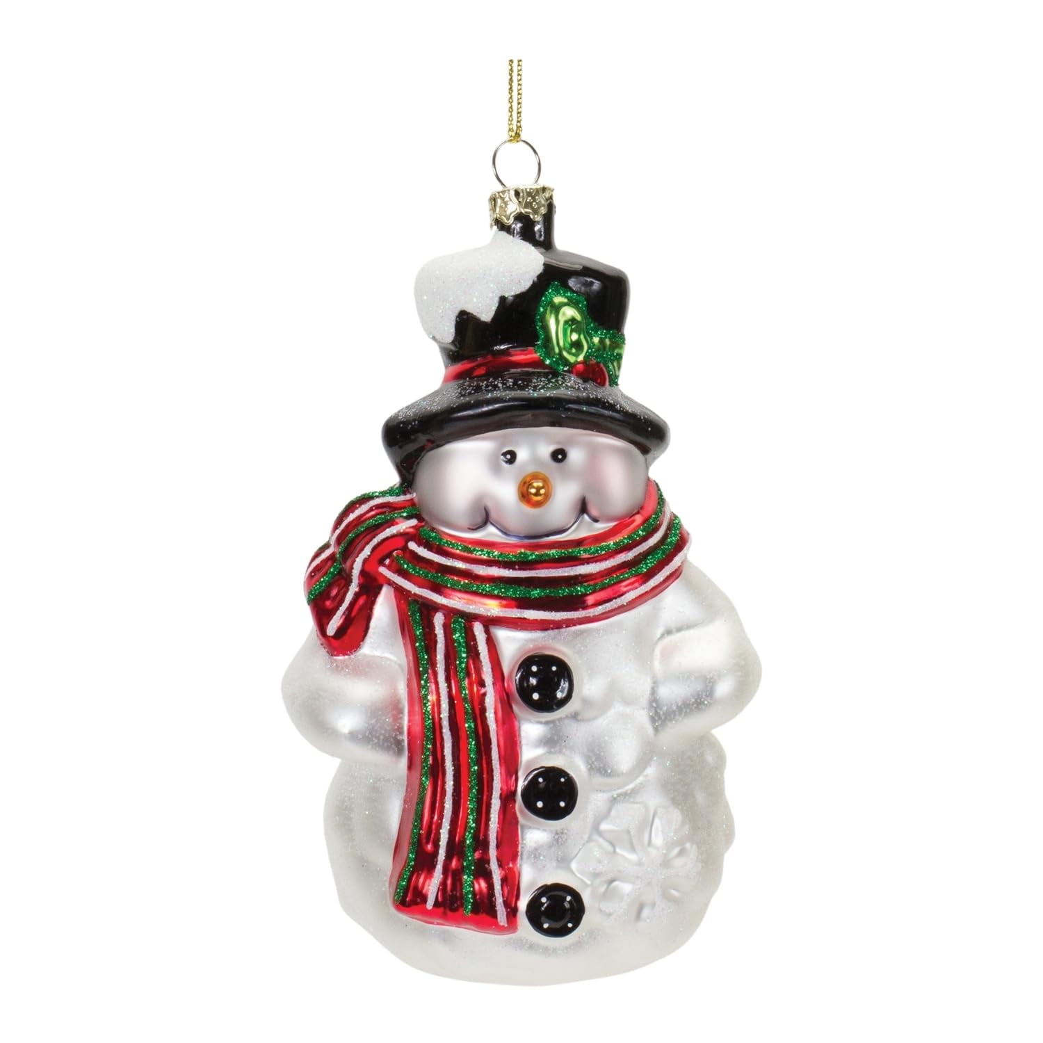 Melrose 86560 Snowman Ornament, 5.25-inch Height, Glass - Walmart ...