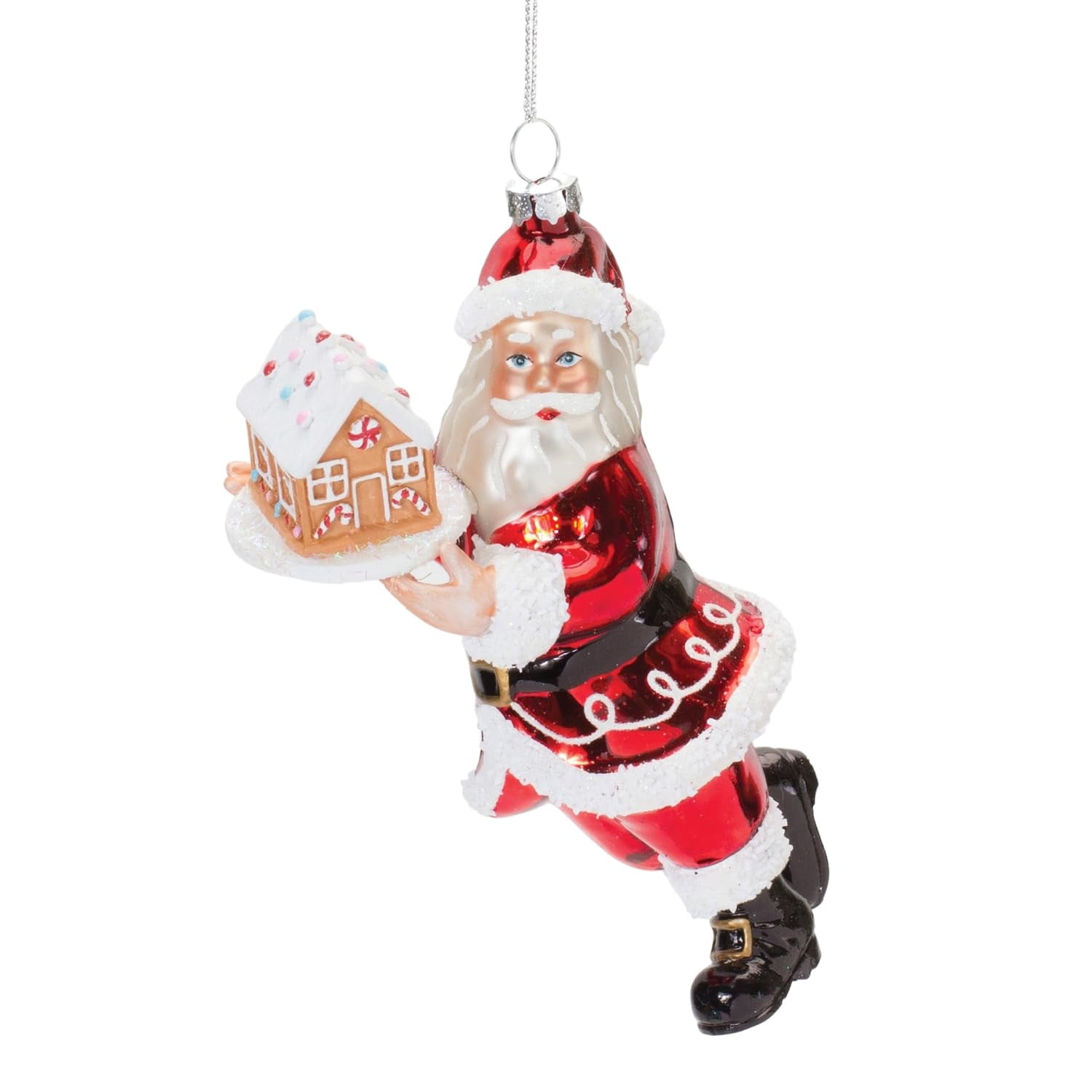 Melrose 86563 Santa with Gingerbread, 6.5-inch Height, Glass - Walmart.com