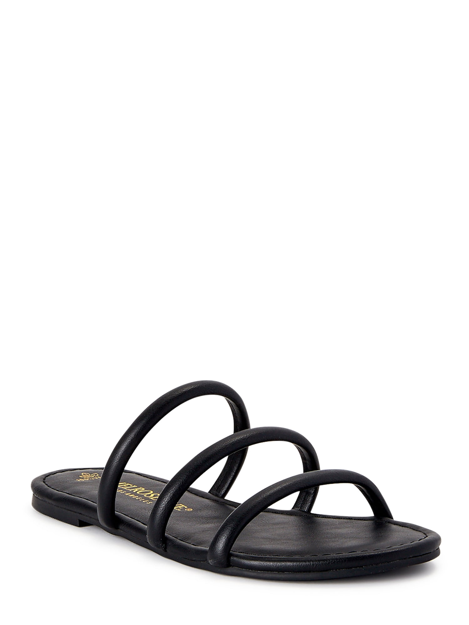 Melrose Ave Women's Faux Leather Three Strap Sandals - Walmart.com