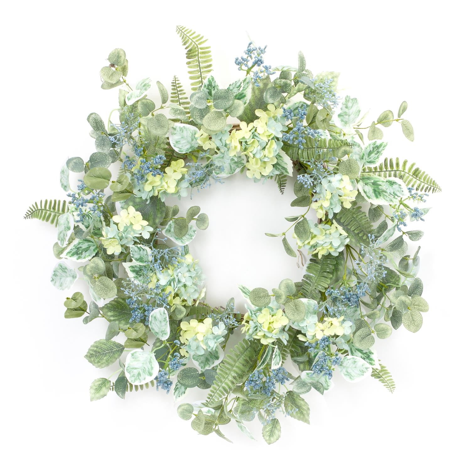 Melrose Floral Wreath, 22.5" D, Polyester (85977) - Walmart.com