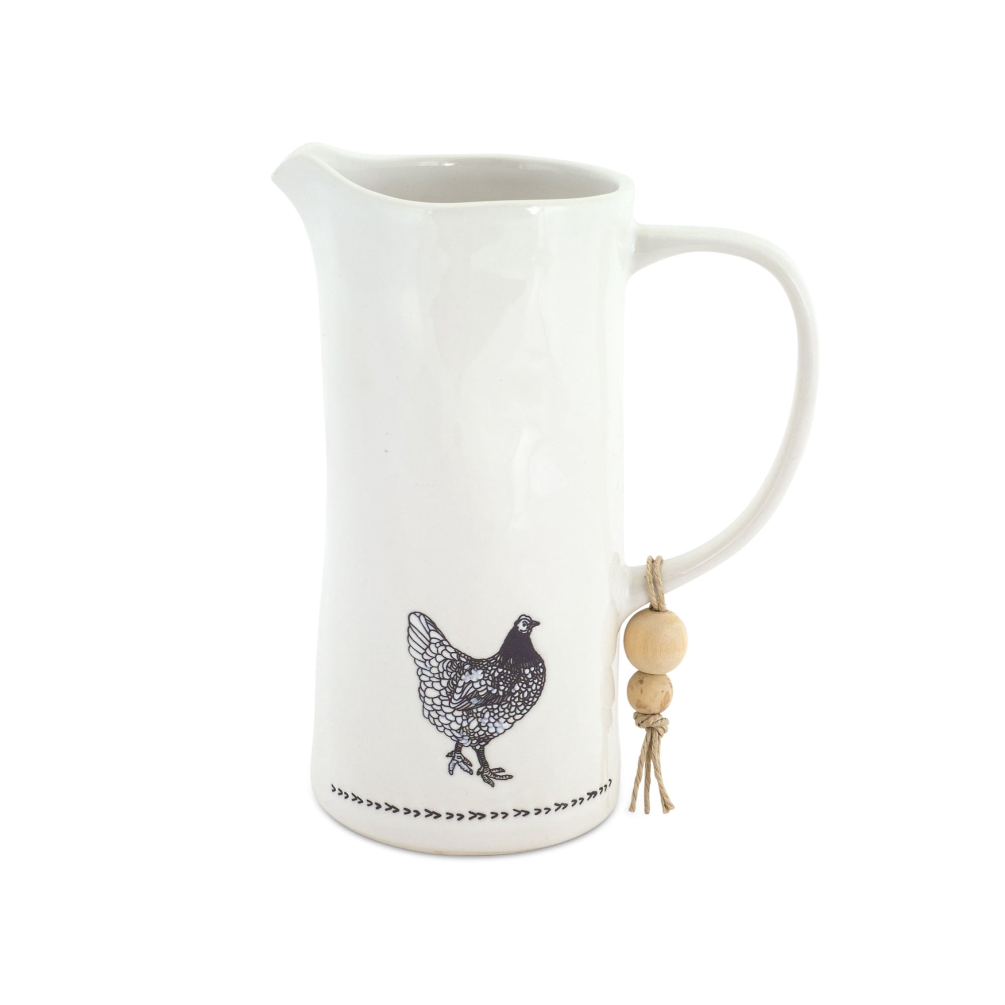 Melrose Chicken Pitcher Stoneware, 5.5 x 7 Inches - Walmart.com
