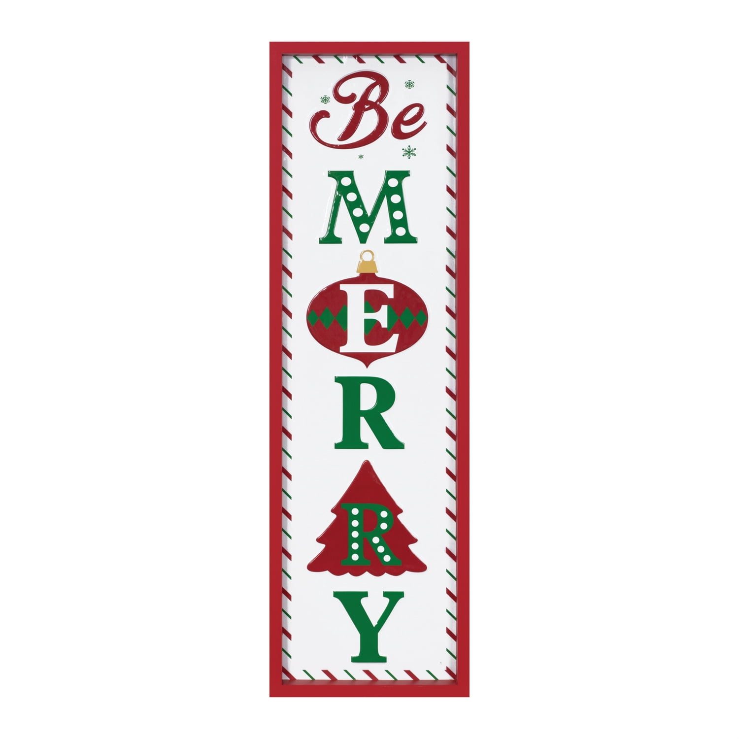 Melrose International Be Merry Sign 9"L x 30"H Iron/MDF - Walmart.com