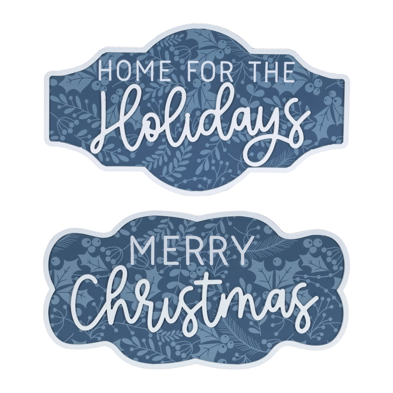 Melrose Holidays and Christmas Sentiment Wall Signs - 18.25"- Set of 2 ...