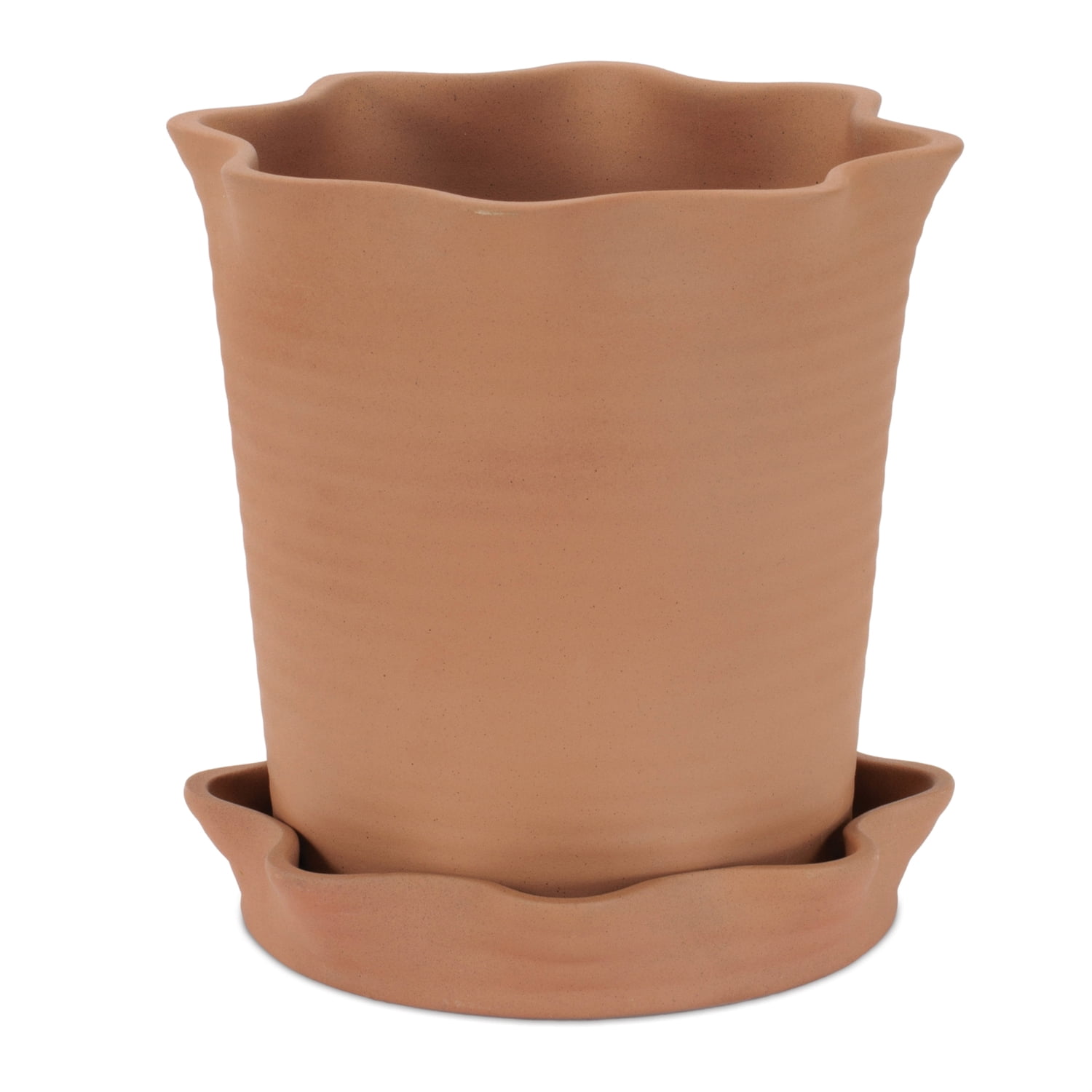 Melrose International Container w/Saucer 7"D x 7.75"H Ceramic - Walmart ...