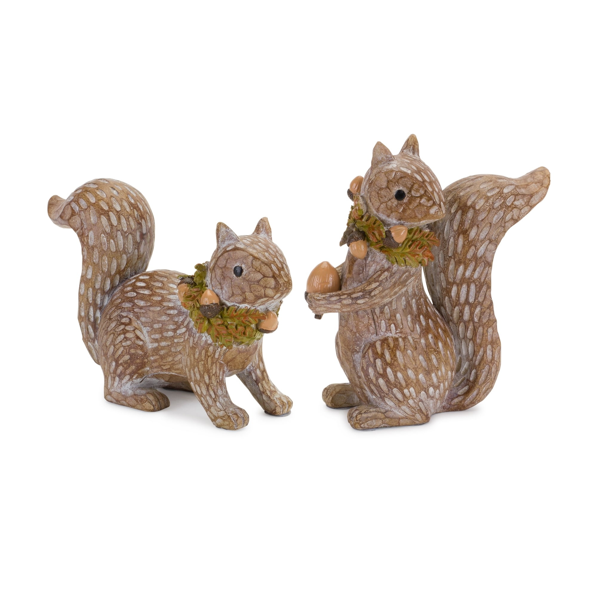 Melrose International Fall Decorations: Set of 2 Harvest Squirrel ...