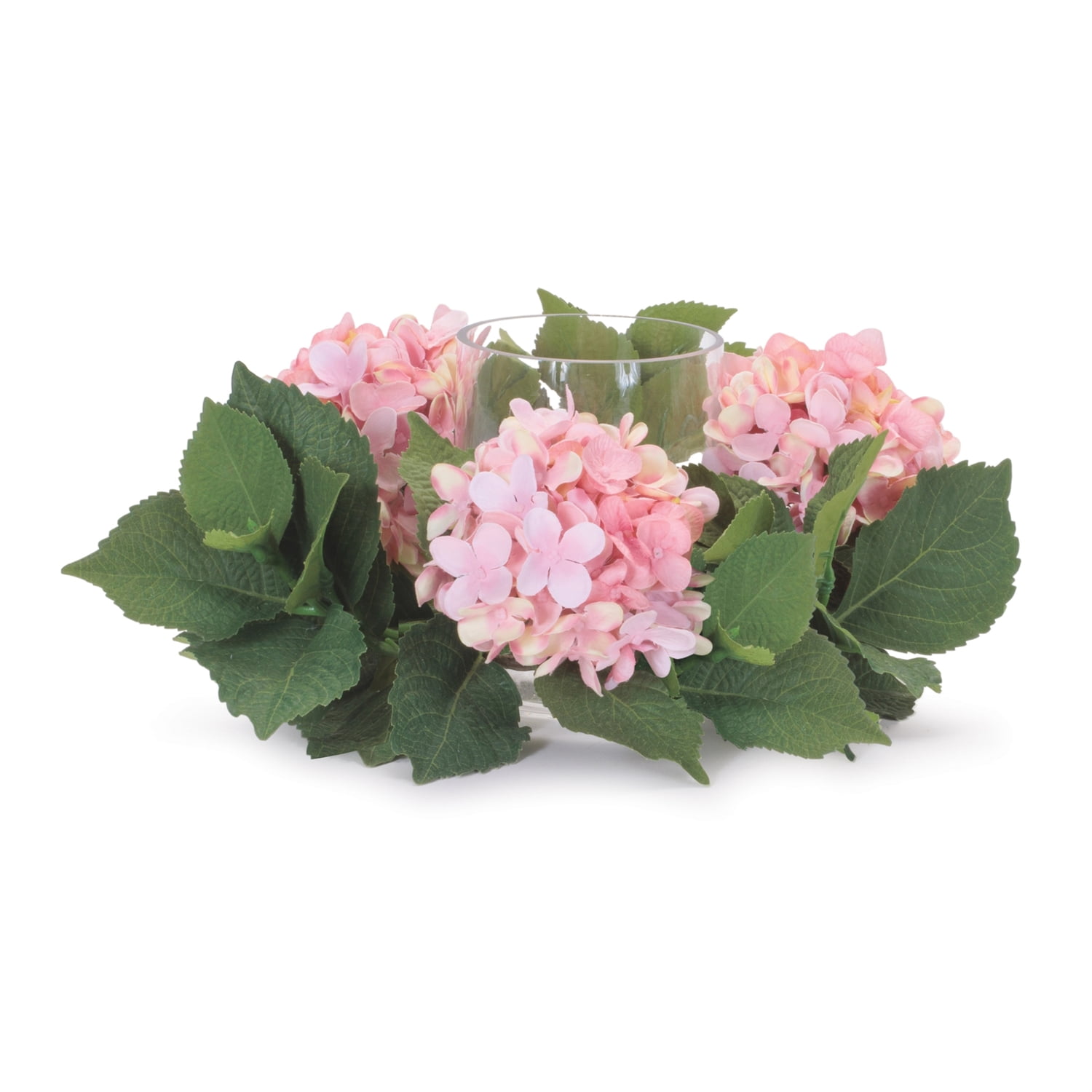 Melrose International Hydrangea Candle Holder (Set of 2) 12"D x 7"H ...