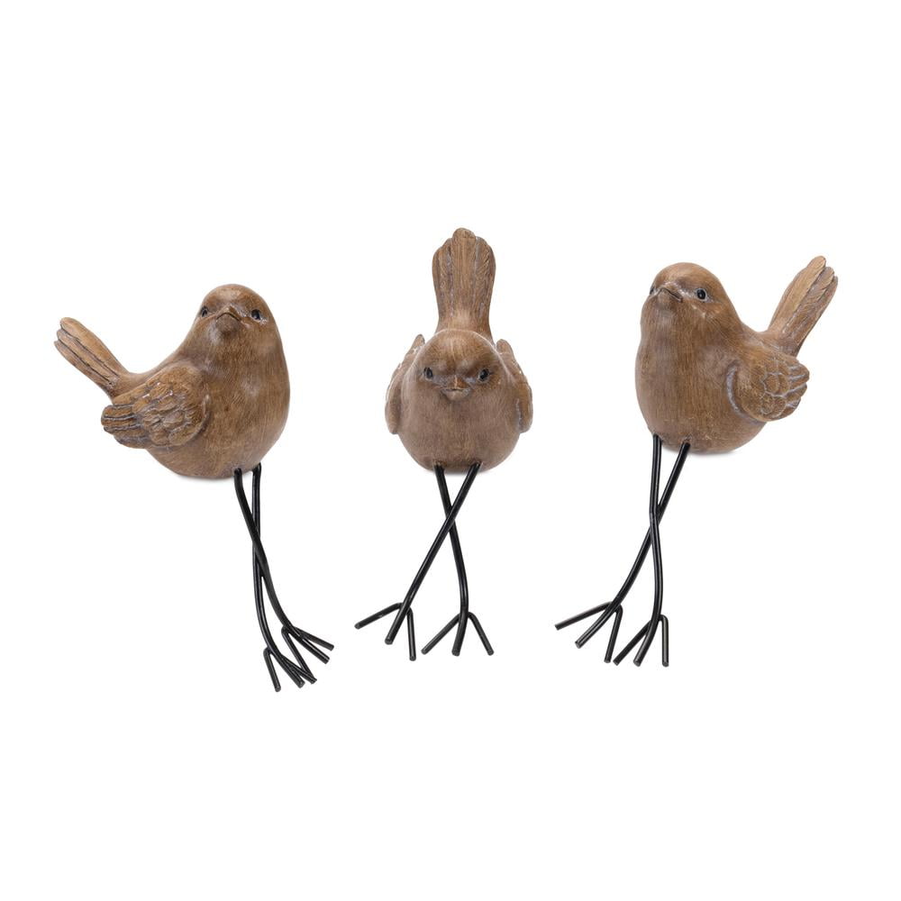 Melrose International LLC Bird Shelf Sitter (Set of 6) 6.5"H, 7"H, 9"H ...
