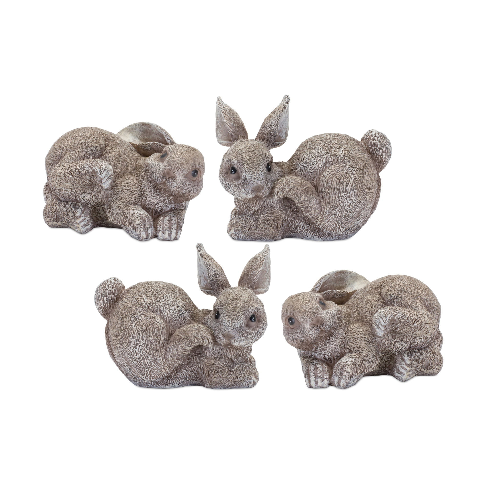 Melrose Cute Sitting Bunny Figurines - 4" - Set of 4 - Walmart.com