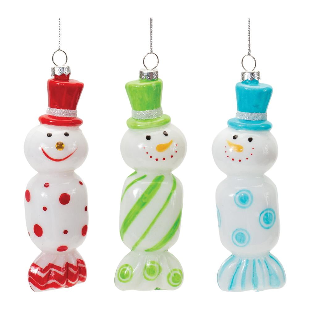 Melrose Candy Snowman Christmas Ornaments - 6.25" - Set of 12 - Walmart ...