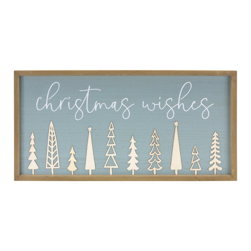Melrose International LLC Christmas Wishes Sign 31.5"L x 13.5"H MDF ...