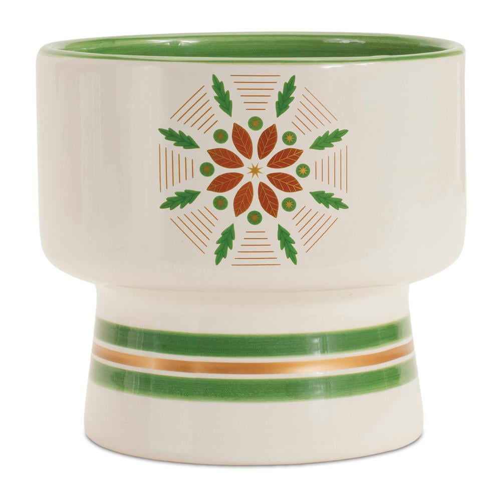 Melrose Floral Planters (2) - Round pots for garden centers - Walmart ...