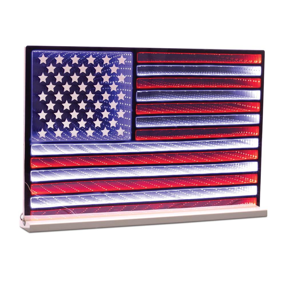 Melrose International LLC Flag Infinity Light Standing 23"L x 15.5"H UL ...