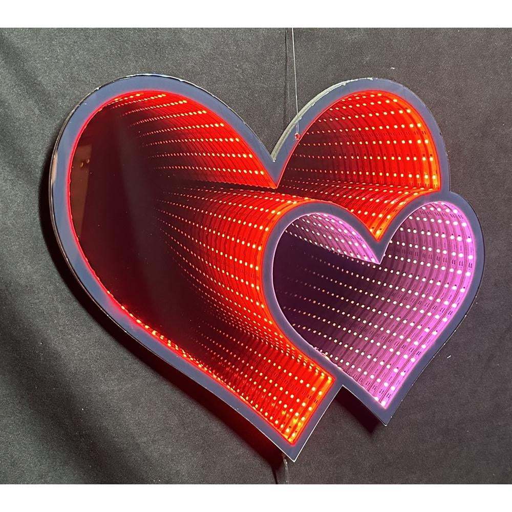 Melrose International LLC Hanging Heart Infinity Light 15.75"H UL Plug ...