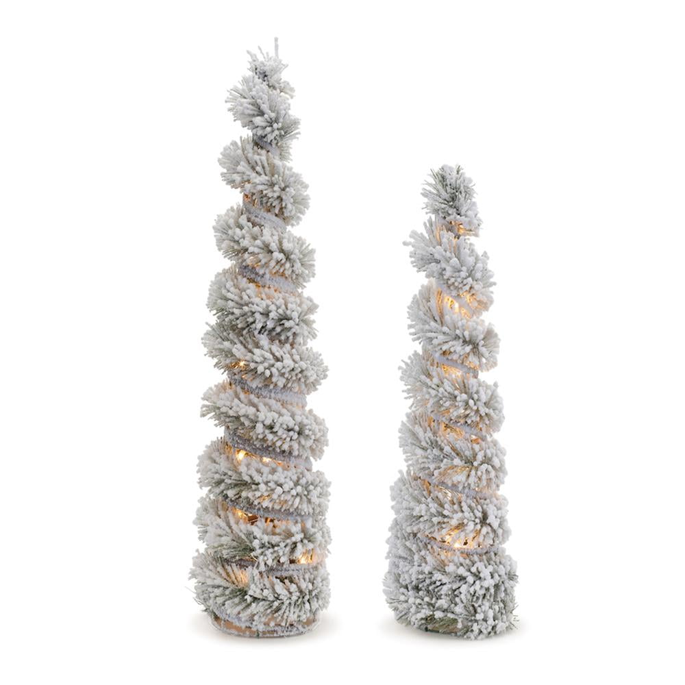 Melrose International LLC LED Tree Form (Set of 2) 19"H, 25"H Plastic ...