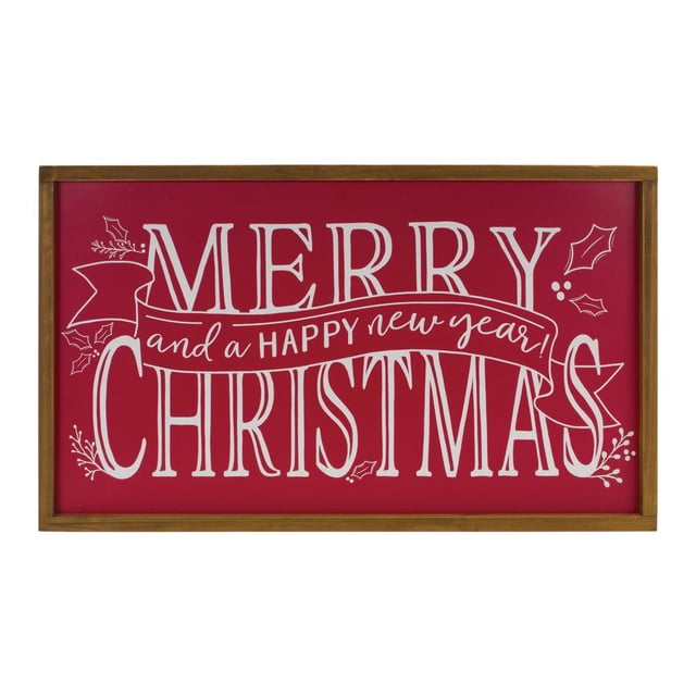Melrose International LLC Merry Christmas/Happy New Year Sign 23.75"L x ...