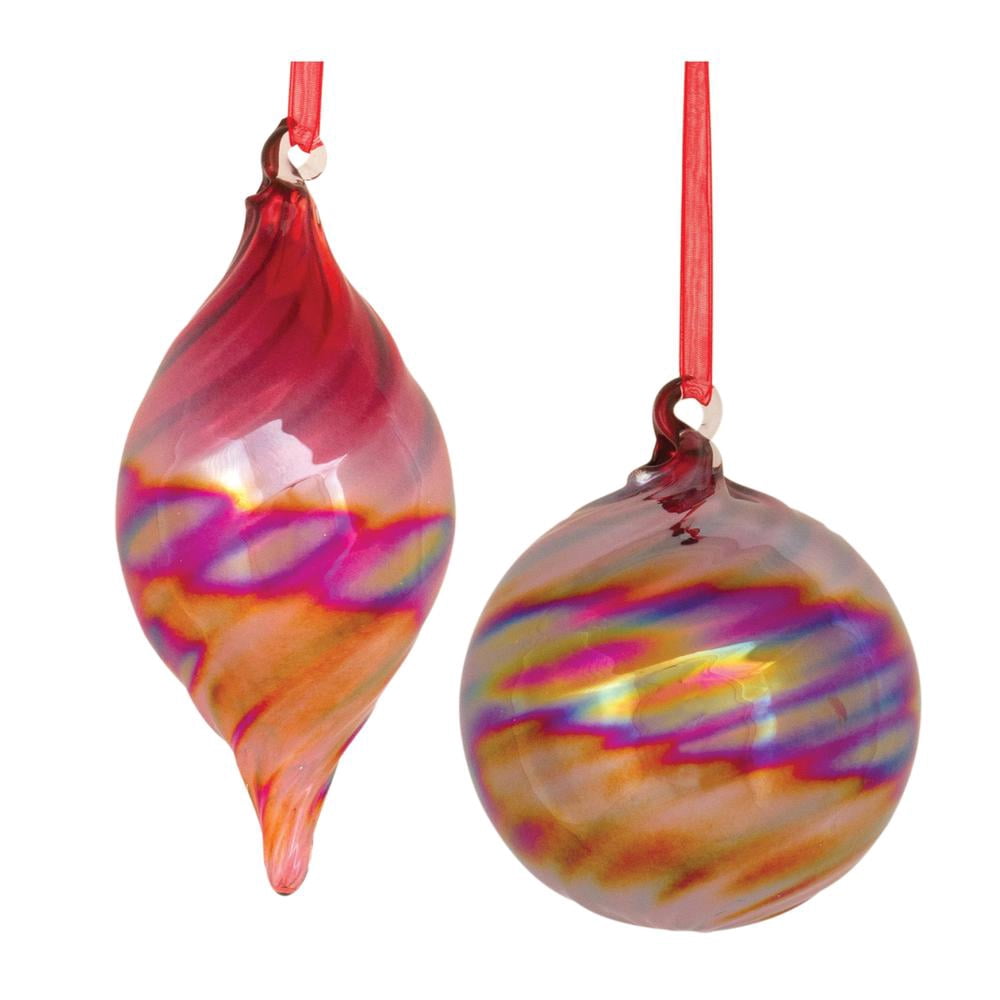 Melrose International LLC Ornament (Set of 12) 4.25"H, 6"H Glass ...