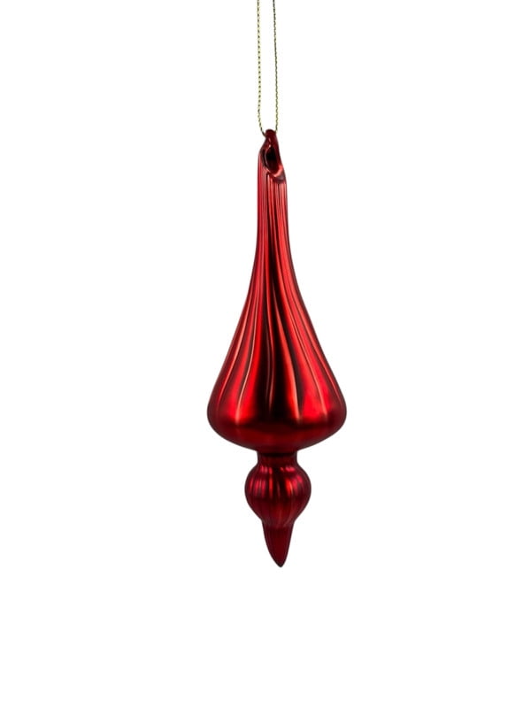 Holiday Sparkle Red Metallic Finial Christmas Ornament - Walmart.com