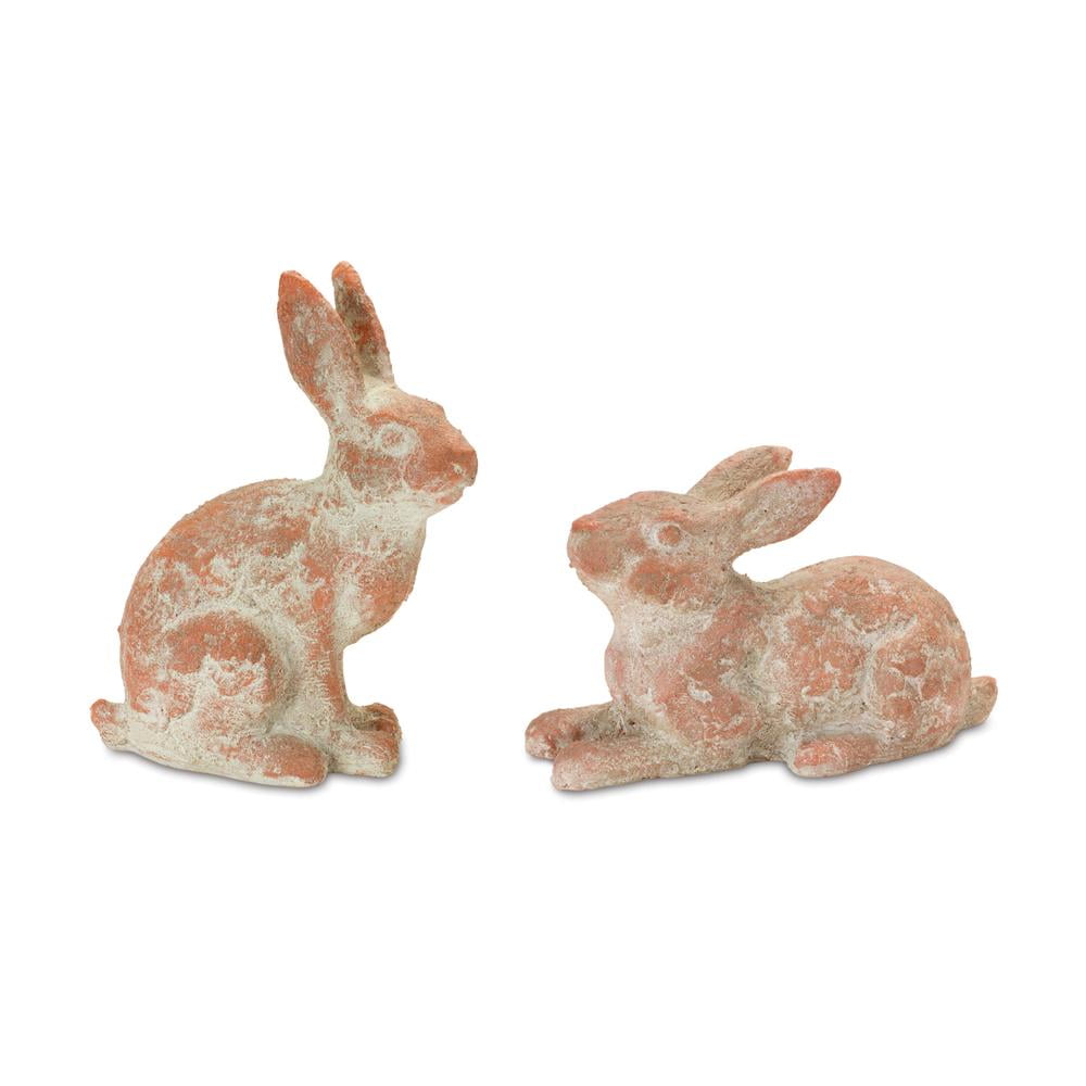 Melrose International LLC Rabbit (Set of 2) 12.25"L x 7.5"H, 7.5"L x 12.5"H Resin - Walmart.com
