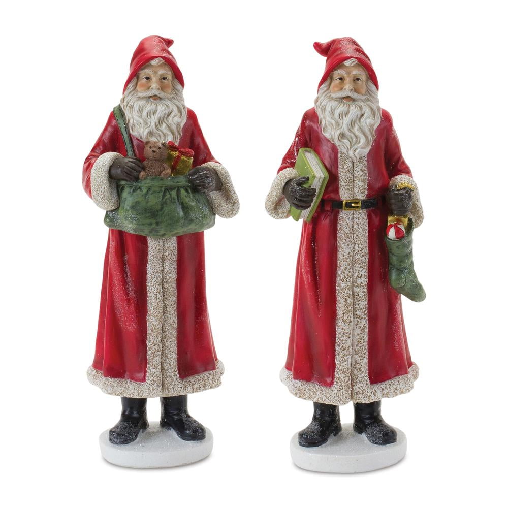 Melrose International LLC Santa (Set of 2) 9.75"H Resin - Walmart.com
