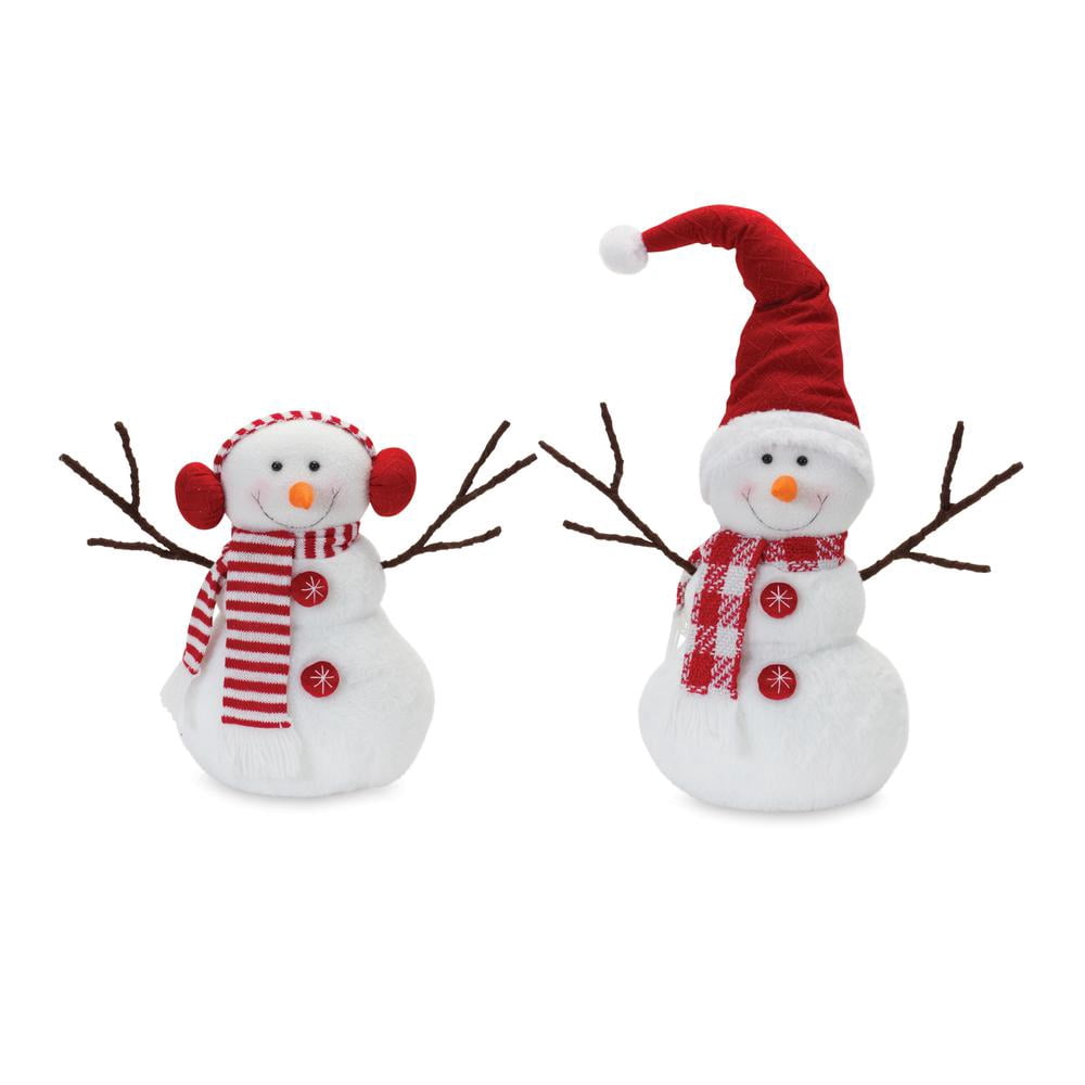 Melrose International LLC Snowman (Set of 2) 12.5"H, 18"H Polyester ...