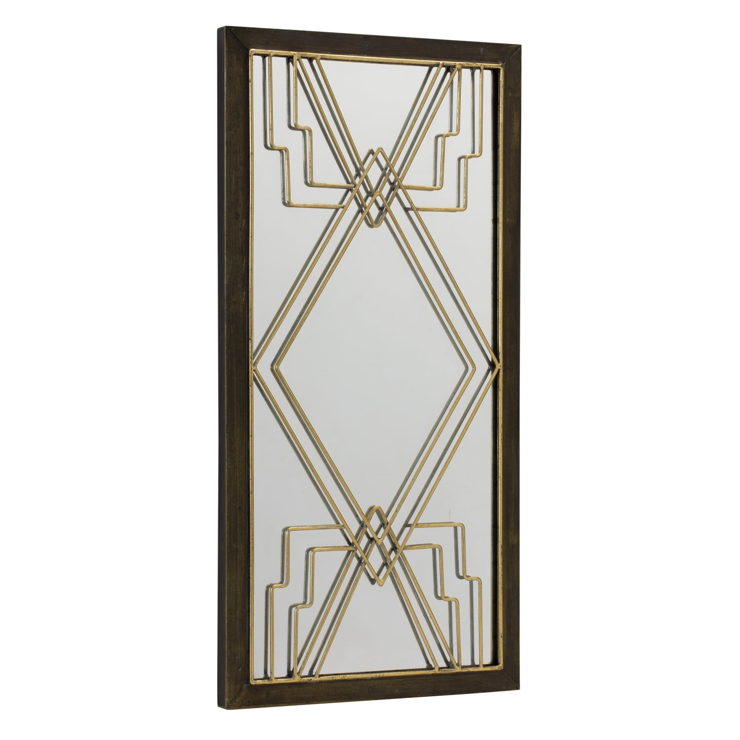 Melrose International Metal Wall Mirror with Art Deco Design 23.75"H ...