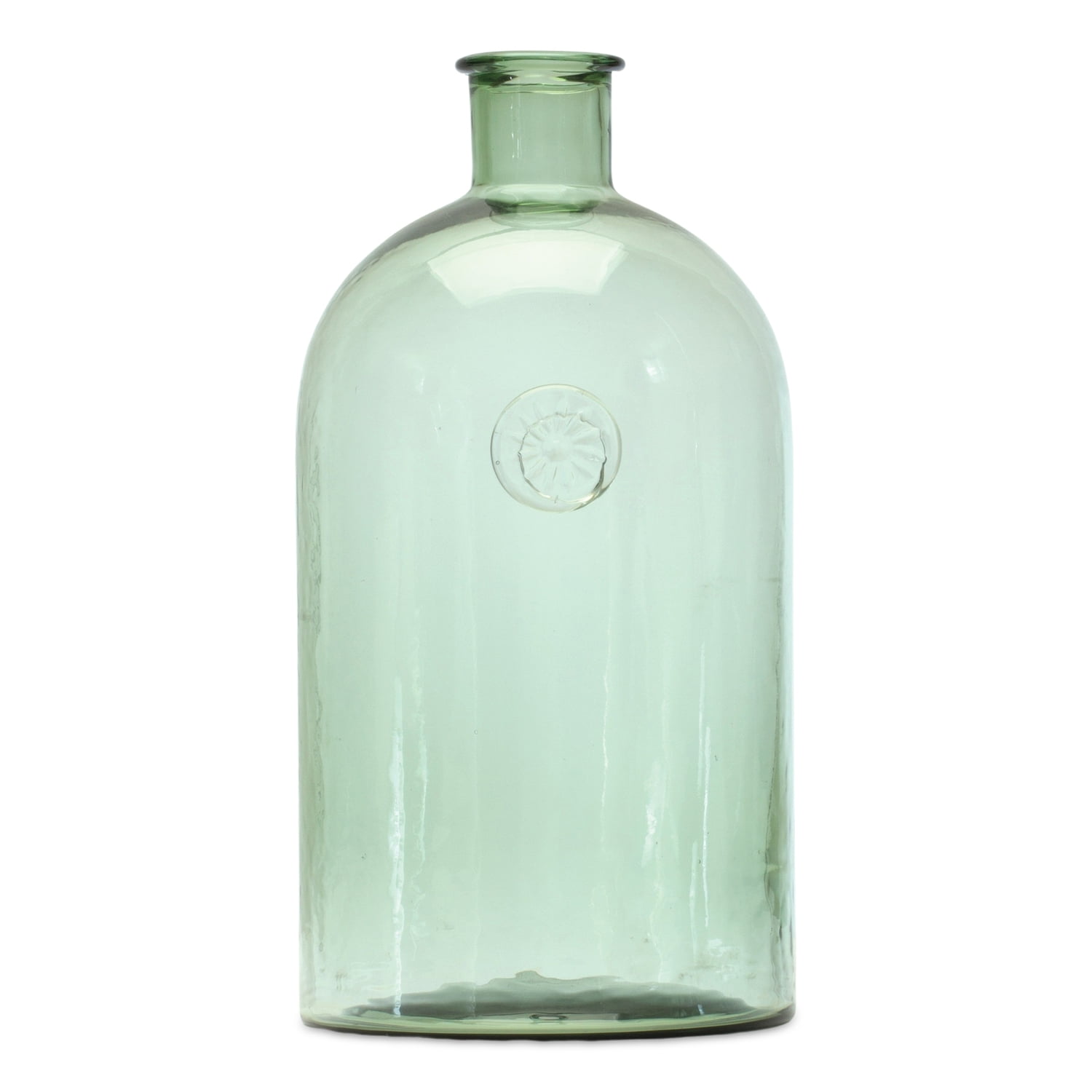 Melrose Sage Glass Bottle Neck Vase 12"H - Walmart.com
