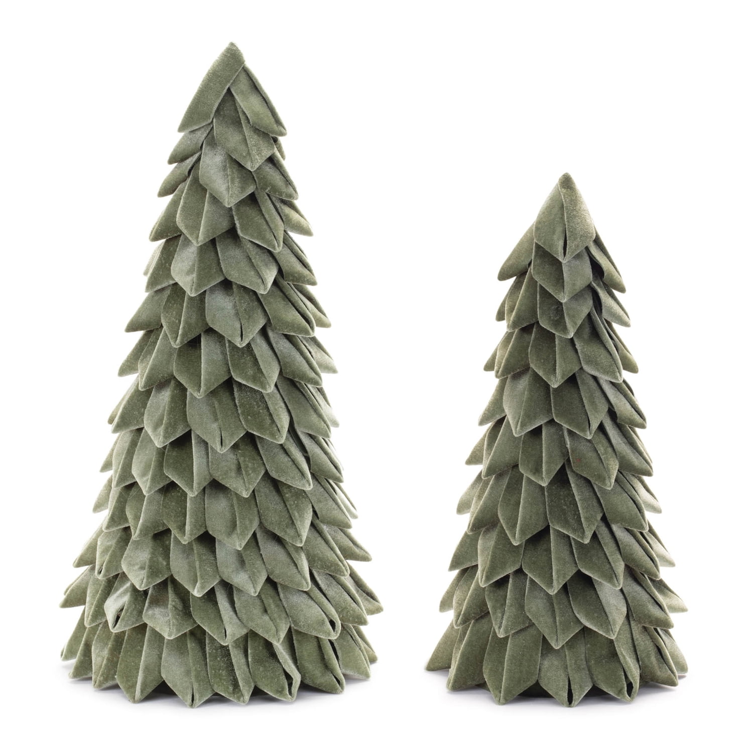 Melrose Cone Shaped Pine Christmas Tree Decoration - 19.5" - Set of 2 ...