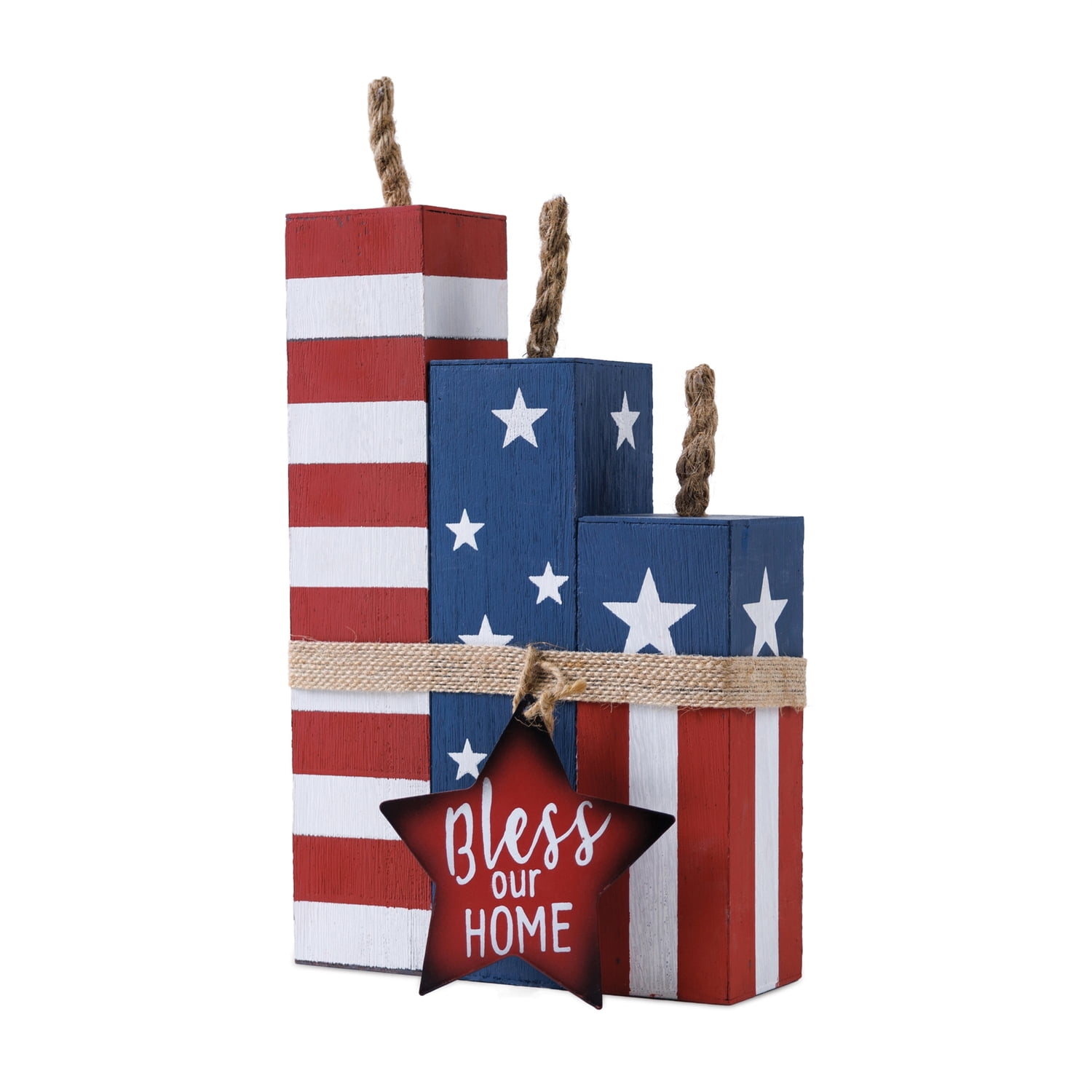 Melrose International Wood Firecracker Block Bundle 7.87 x 2.76 x 14.09 ...