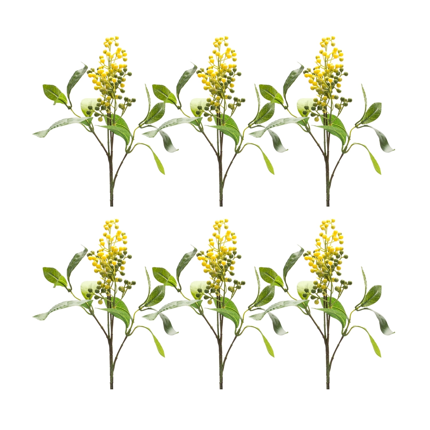 Melrose International Yellow Berry Foliage Spray (Set of 6) - Walmart.com