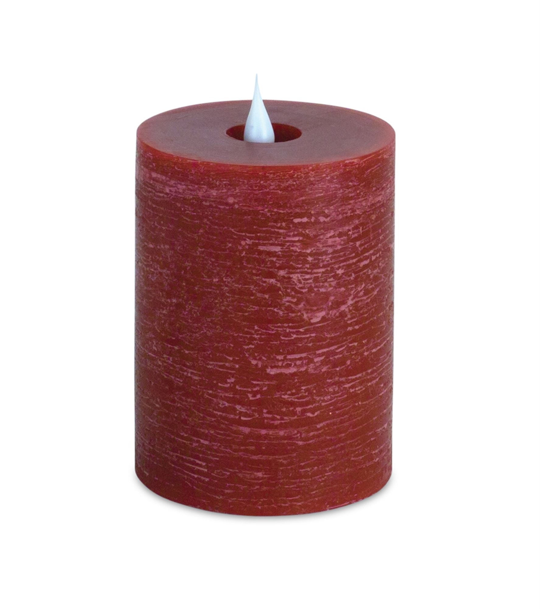 Melrose LED Flameless Simplux Designer Pillar Candles - 5" - Red - Set ...