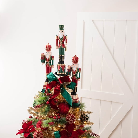 Melrose Metal Triple Christmas Tree Topper - 36" - Black - Walmart.com