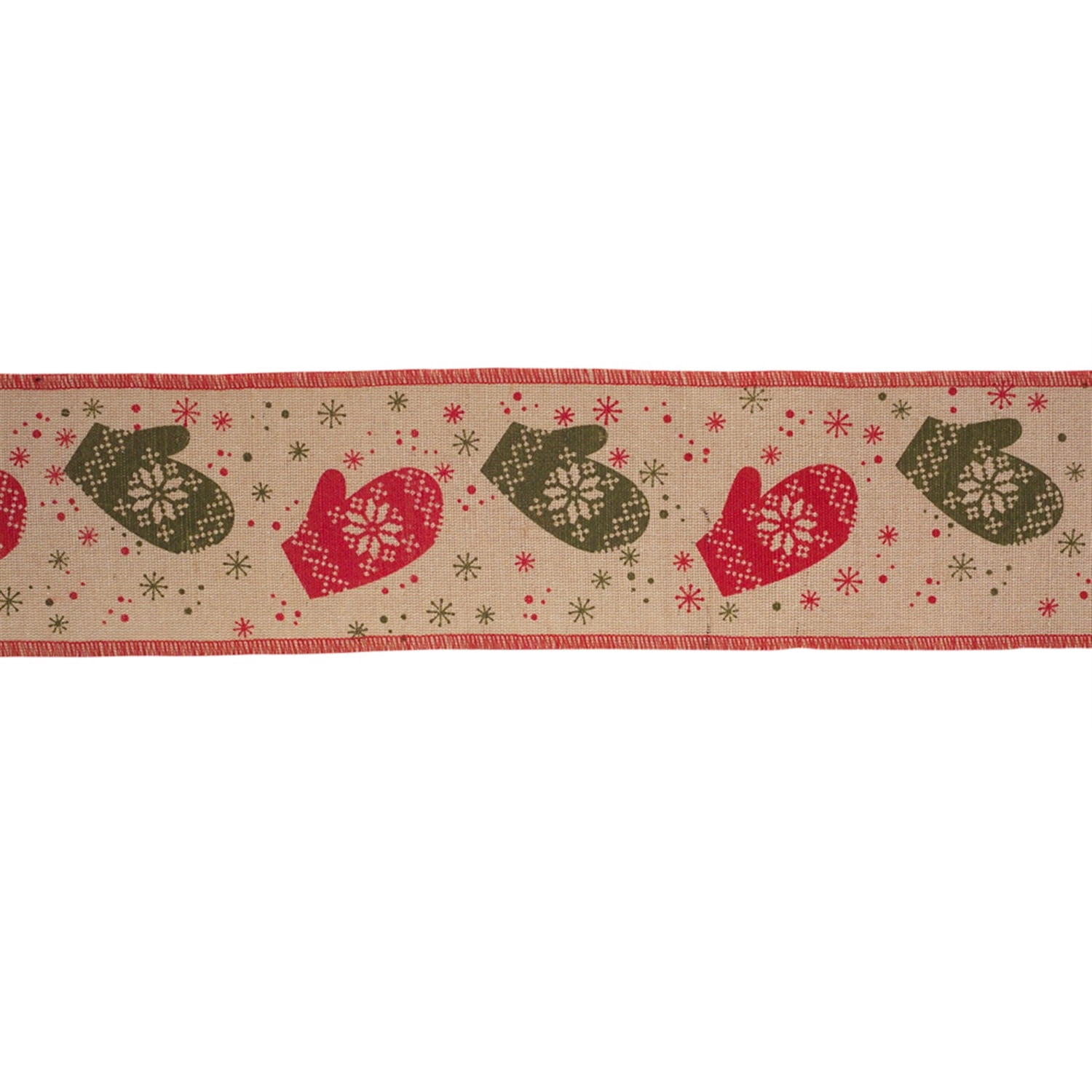 Melrose Mitten with Snowflake Wired Craft Ribbons 4” x 20 Yards ...