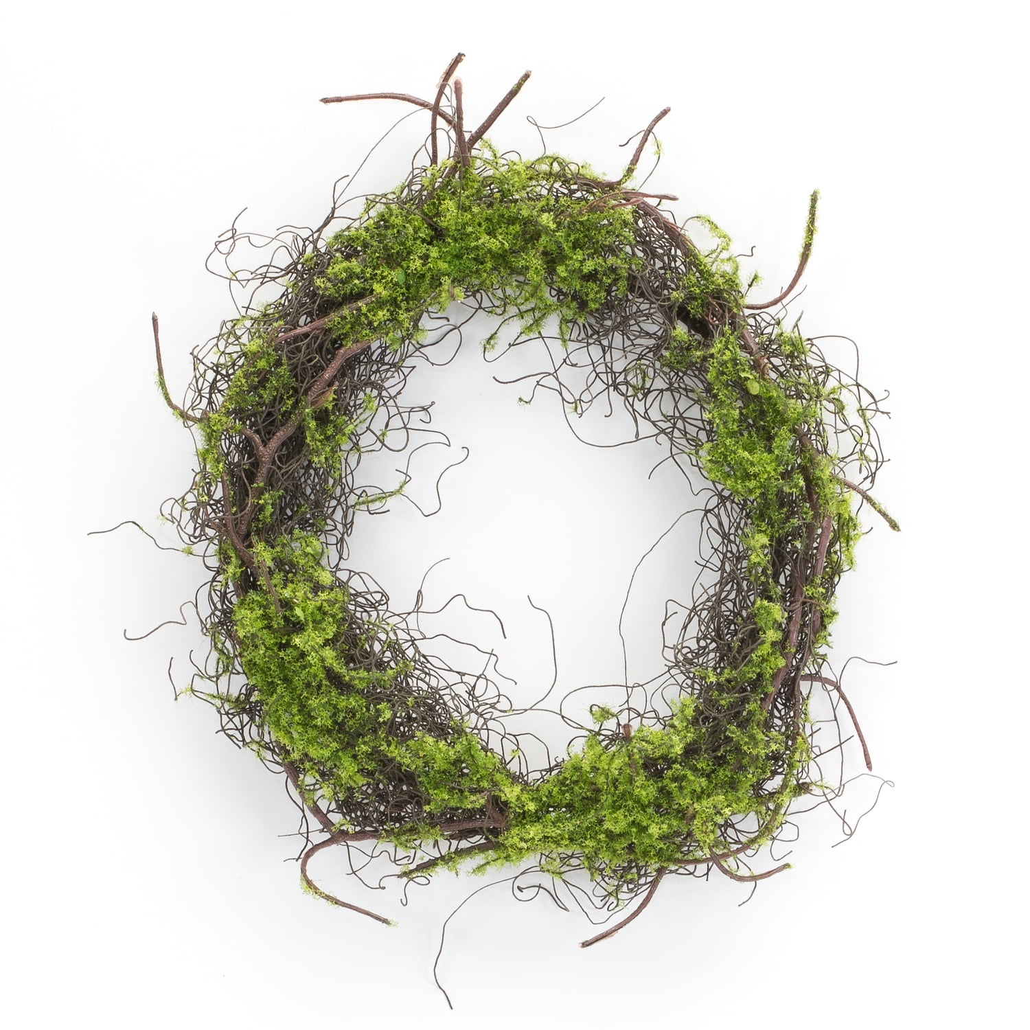 Melrose Moss Wreath, 13.5" D, Plastic (85976) - Walmart.com
