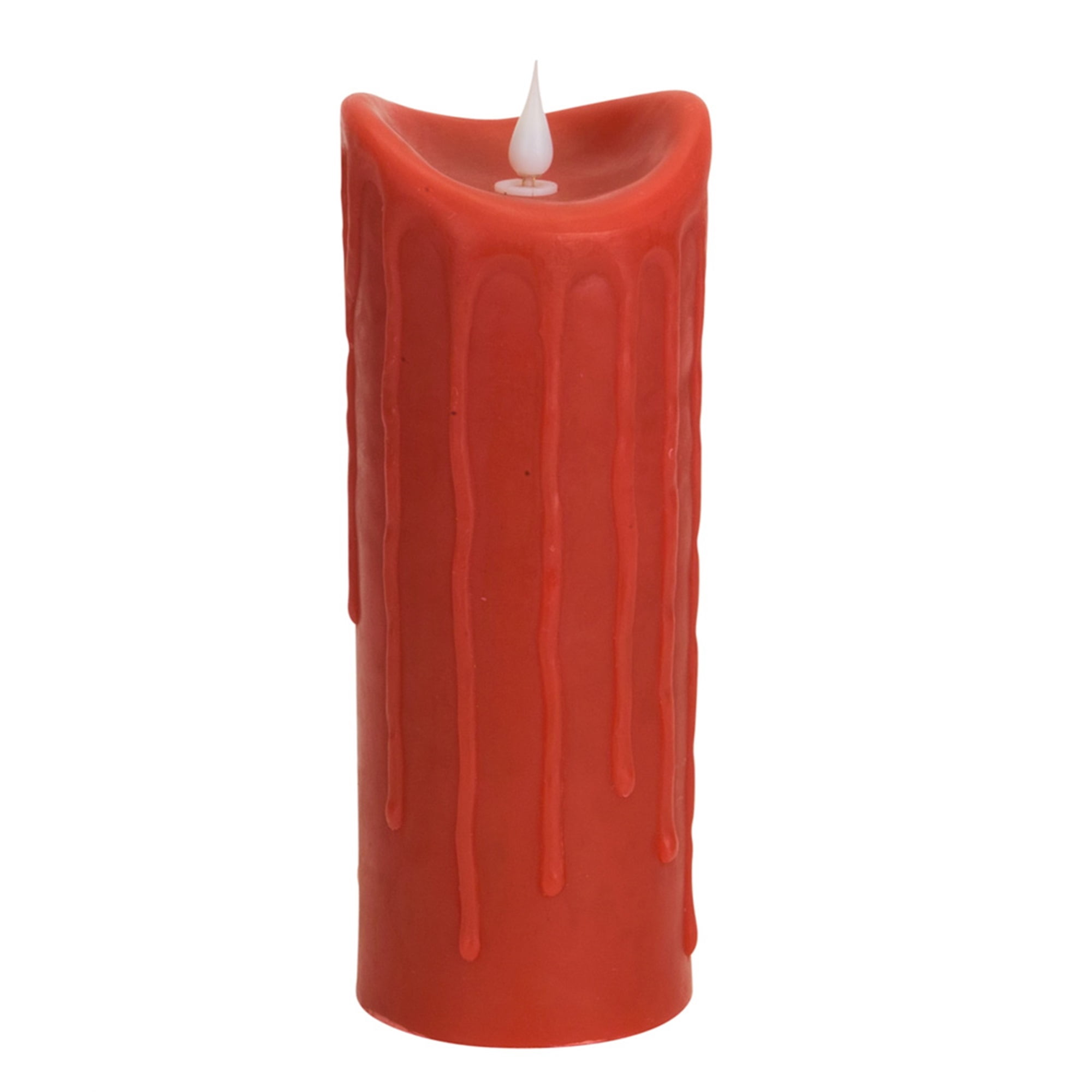 Melrose Red Set Of 2 Simplux Led Dripping Candle With Moving Flame ...