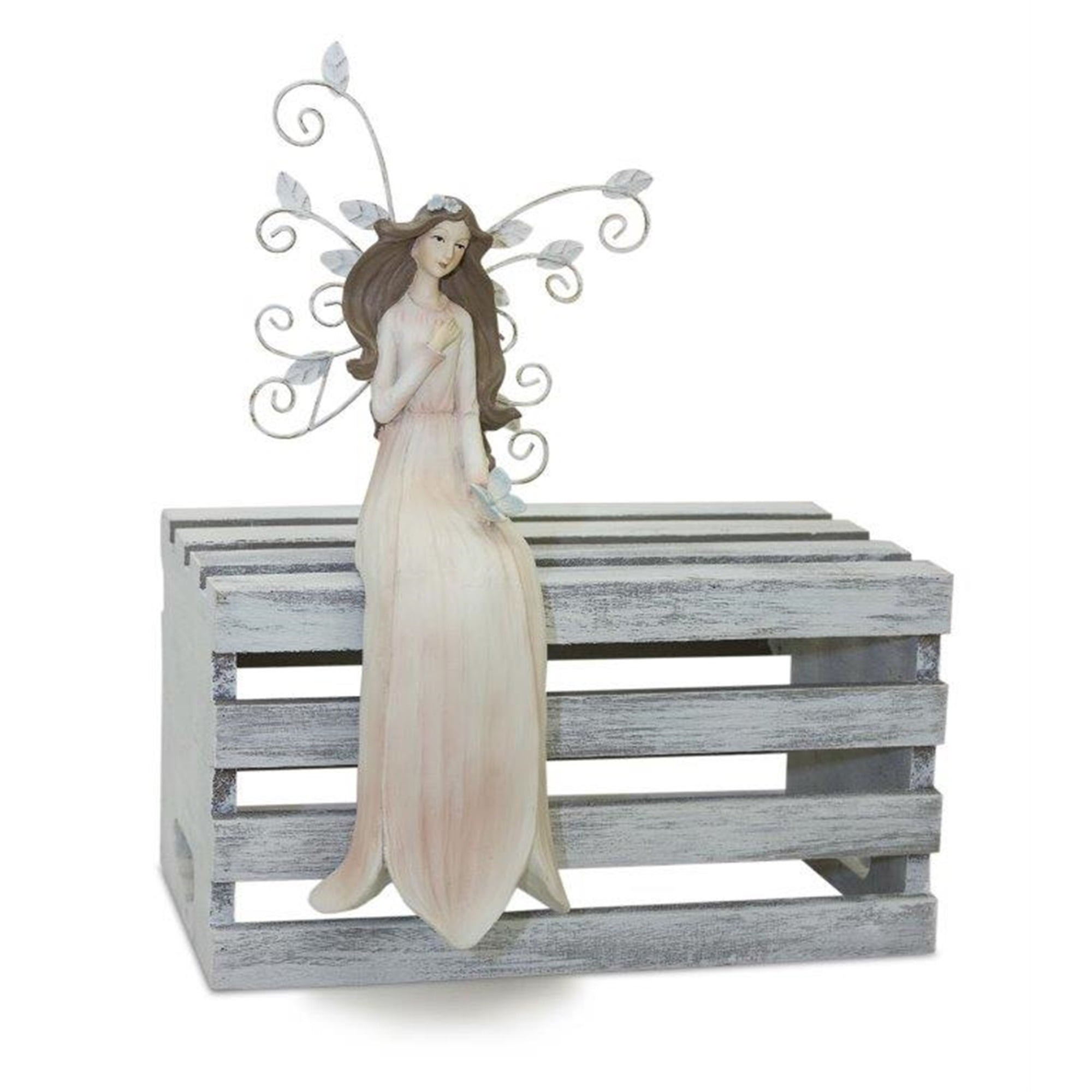 Melrose Resin Angel Holiday Decor With Pink And White Finish 82519DS ...