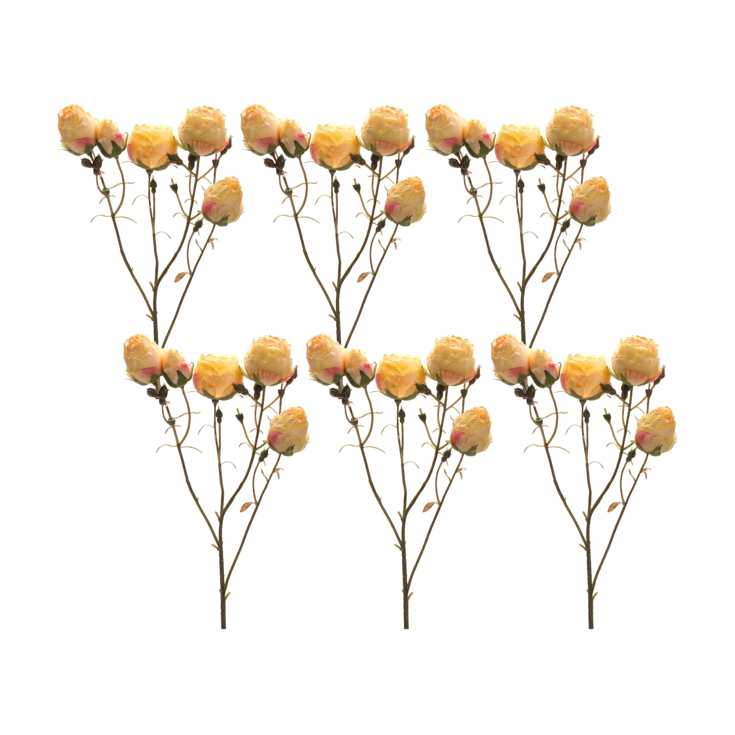 Melrose Rose Spray (Set of 6) - Walmart Business Supplies