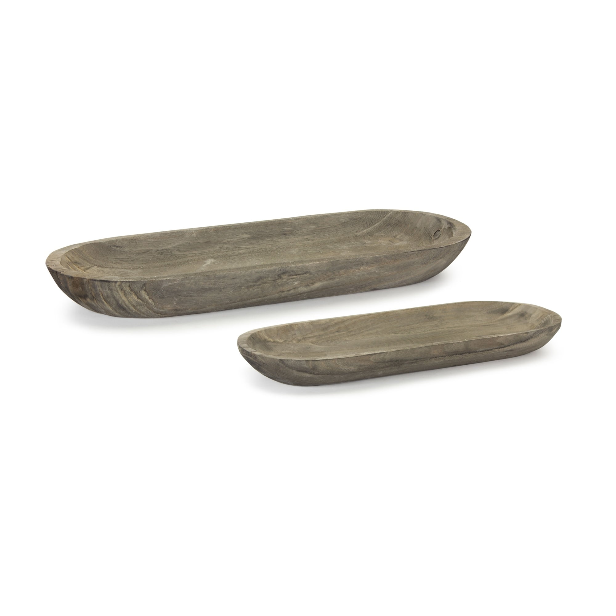 Set 2 Rustic Wooden Tabletop Trays 23.75" - Walmart.com