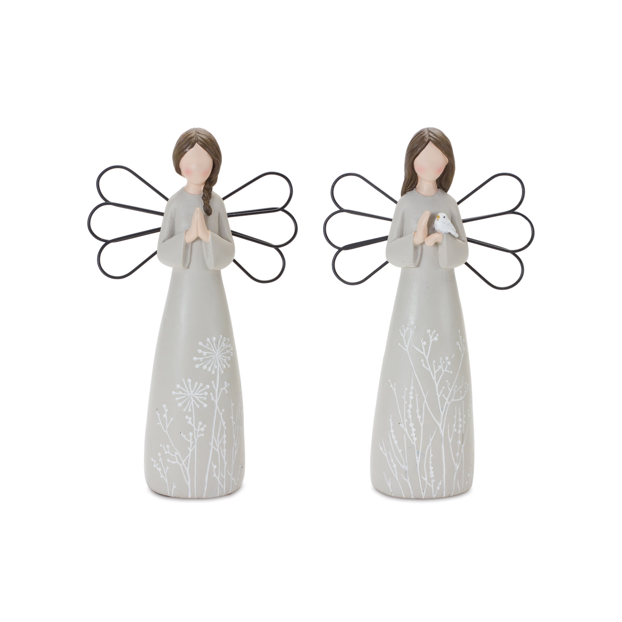 Melrose Etched Angel Figurine (Set of 4) - Walmart.com