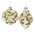 Melrose International Beaded Glass Mistletoe Ornament (Set of 6 ...