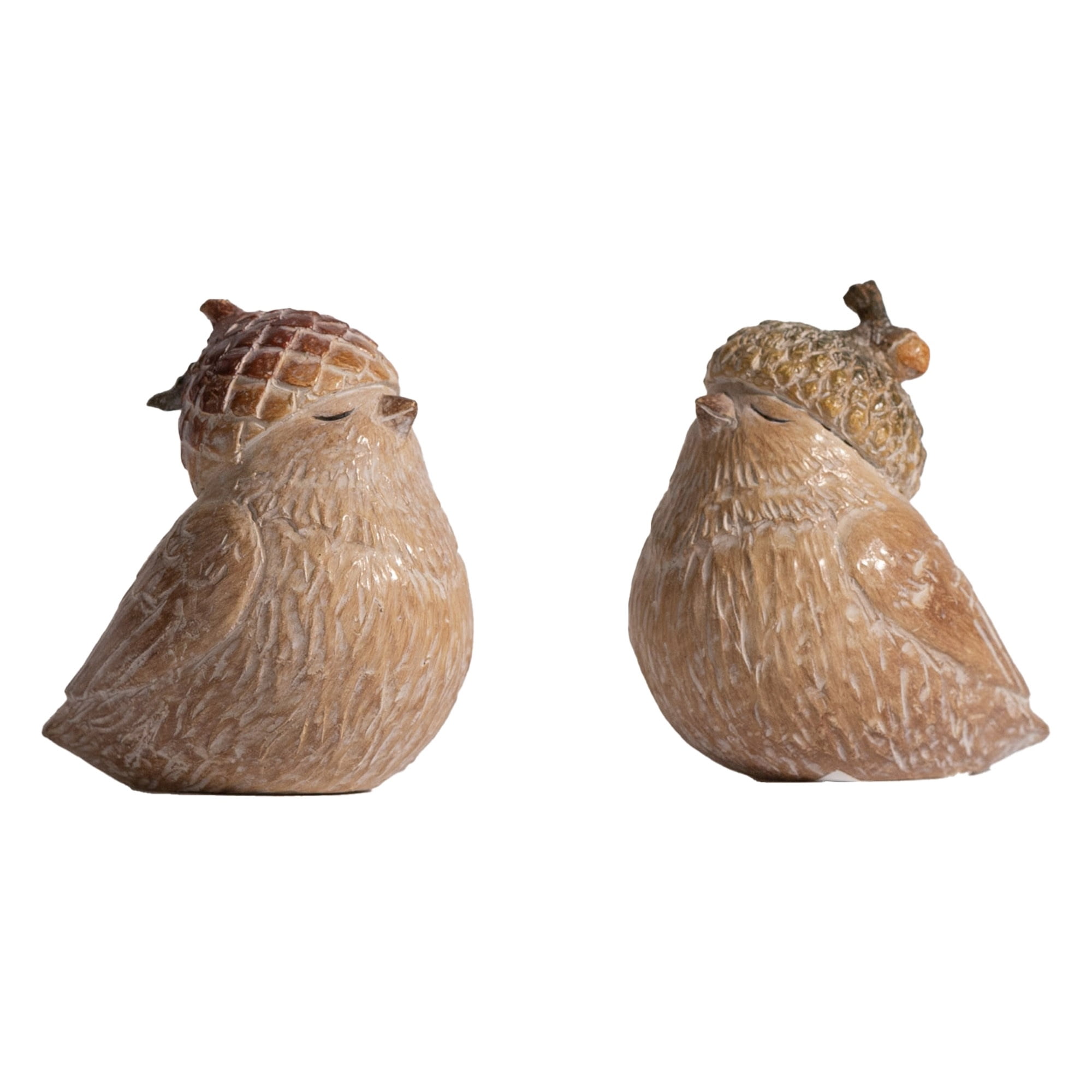 Melrose Set of 6 Bird with Acorn Hat Fall Harvest Tabletop Figurines 3 ...